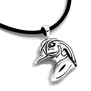 Silver Wood Duck Necklace, Duck Jewelry, Duck Pendant, Bird Necklace ...