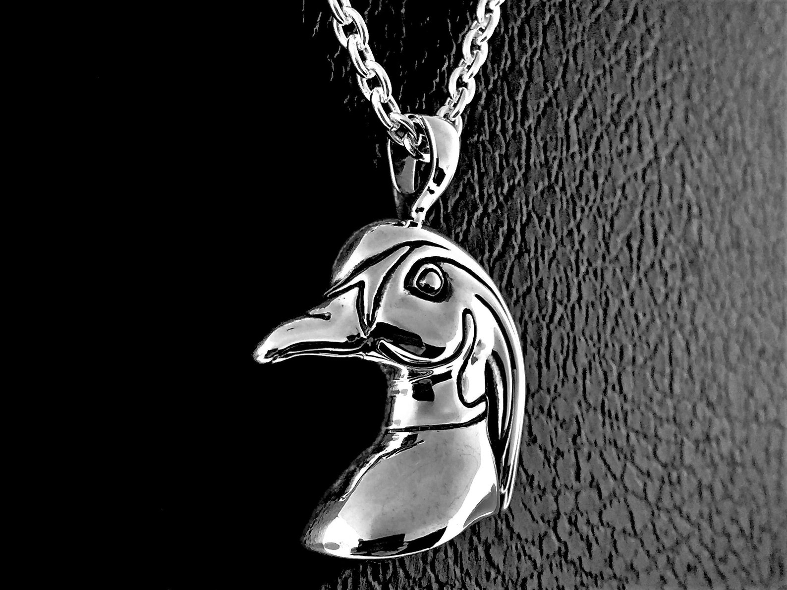 Silver Wood Duck Necklace Duck Jewelry Duck Pendant Bird - Etsy