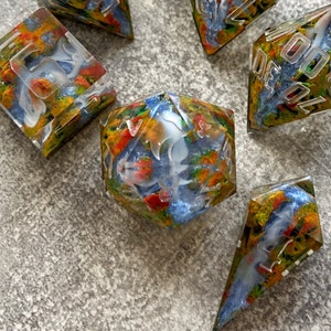 Autumn Dnd Dice Set Nature Themed Dnd Dice, Fall Leaves Forest, River ...