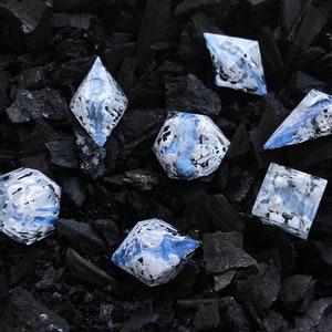 Snowy Mountain River Dnd Dice Set - Winter Nature Themed Icy Set of 7 ...
