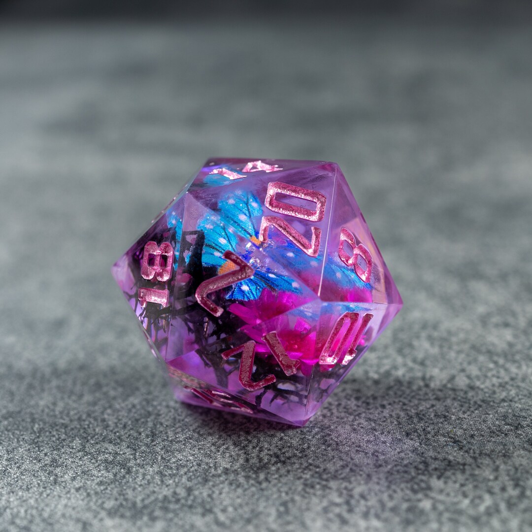 Butterfly Wings - Flower Handmade D20, Critical Role Floral Polyhedral ...