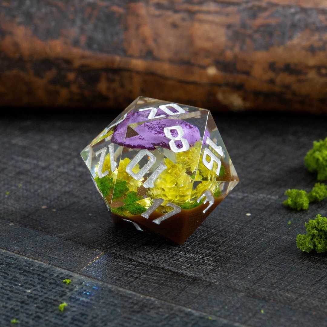 Fairy Garden Purple Mushrooms - Mushroom Glade Dnd Sharp Edges Dice Set ...