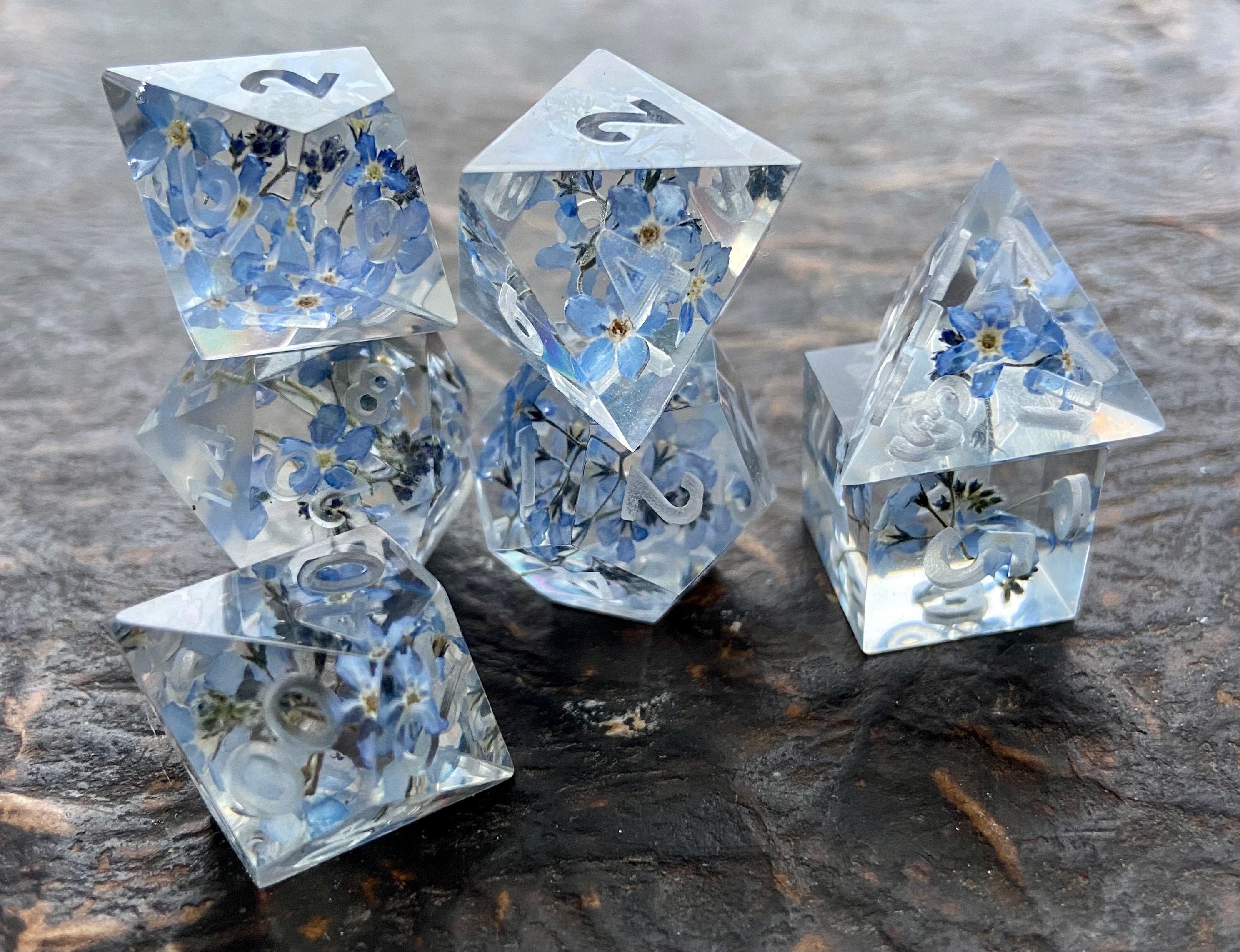 Toys & Games Rose flower dnd sharp edges dice set D20 single Critical ...