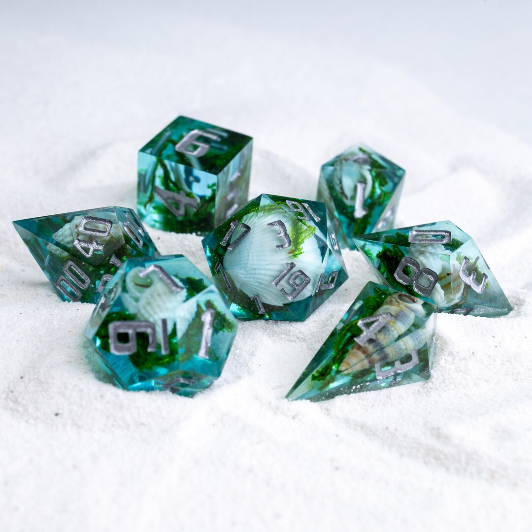 Going Under - Ocean Seashells Dnd Sharp Edges Dice Set, Critical Role ...