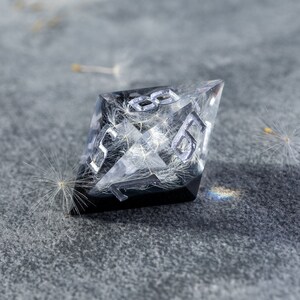 Night Dandelion Dance - Crystal Clear Dandelion Dnd Sharp Edges Dice ...