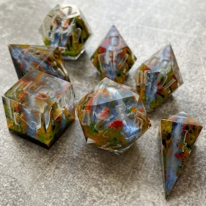 Autumn Dnd Dice Set - Nature Themed Dnd Dice, Fall Leaves Forest, River ...