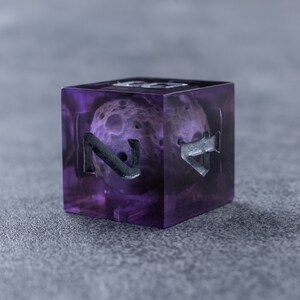 Galaxy Dice - Asteroid Dnd Dice Set, Meteor Dd D20 Single, Moon Themed ...