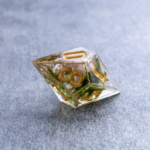 Terrarium Dice Flower Dnd Sharp Edges Dice Set, Plant Druid Dice ...