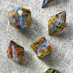 Autumn Dnd Dice Set - Nature Themed Dnd Dice, Fall Leaves Forest, River ...