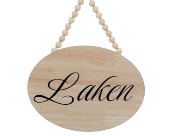 Wildflower Oval Beaded Wood Hanging Sign - Etsy