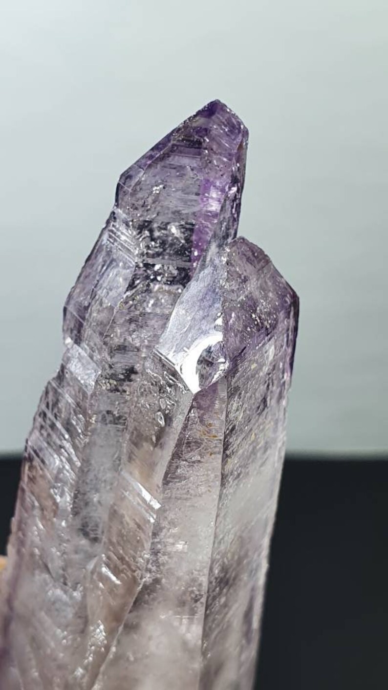 Large Vera Cruz Twin Amethyst Quartz Crystal W Multiple Negative ...