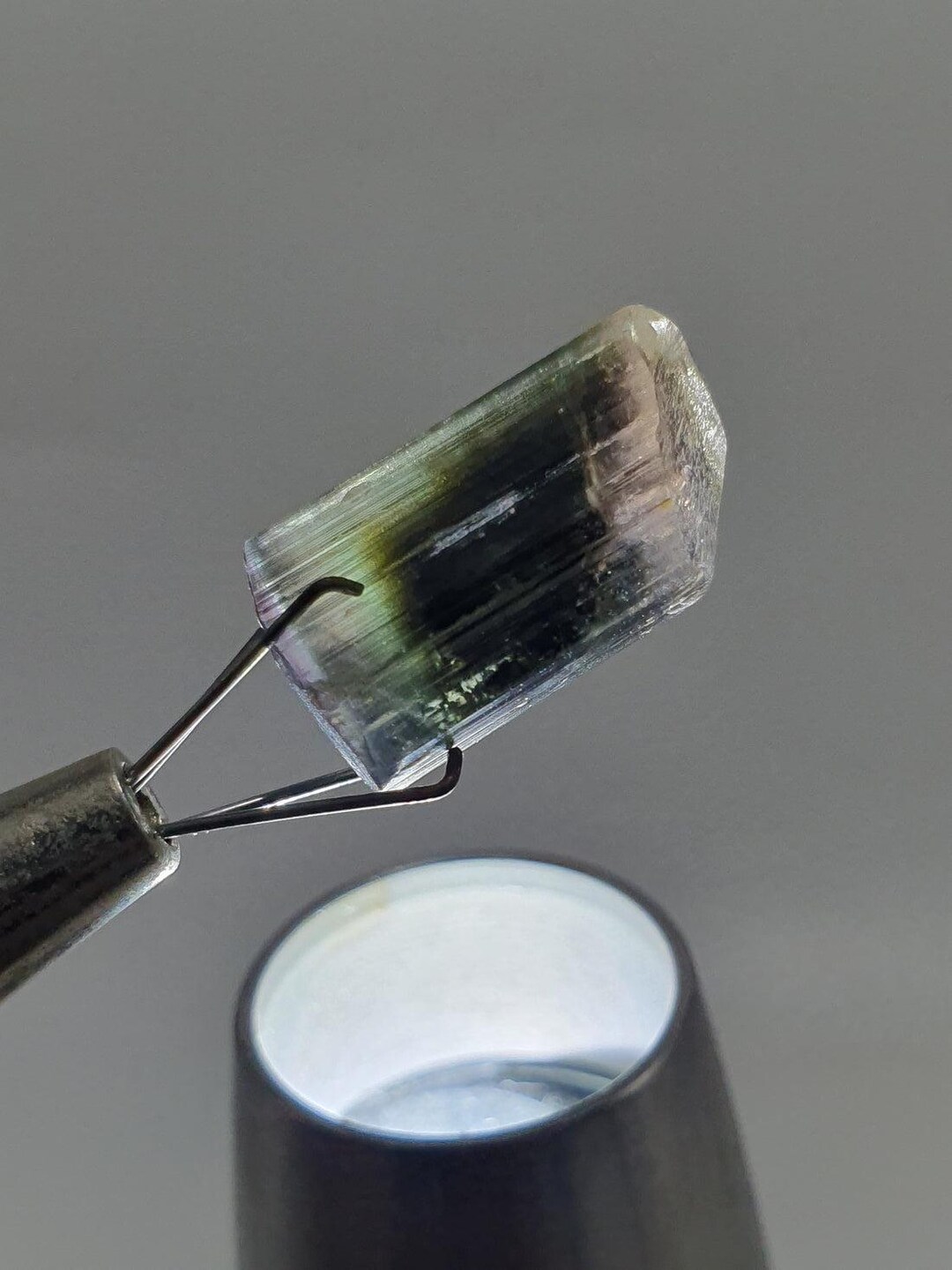 DT Trigonic Terminated Tri-colour Pink, Green & Black Tourmaline #T3 - Etsy