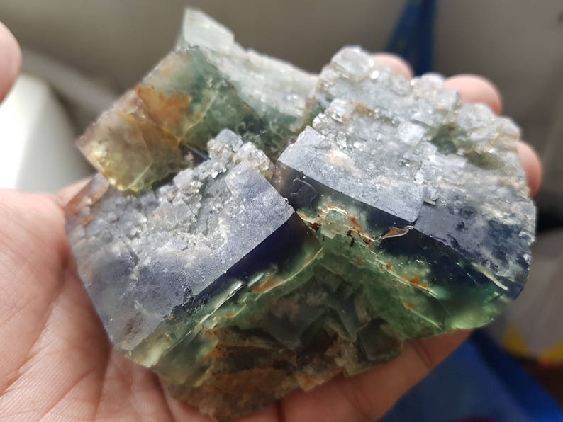 Rare Color Change Fluorite W Baby Quartz Crystal & Hematite - Etsy