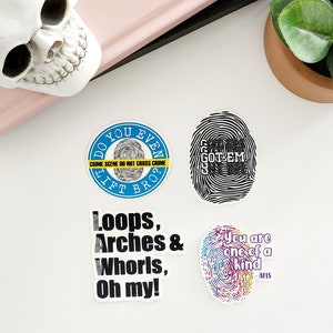 Forensic Sticker, Forensic Gifts, Fingerprint Sticker, Crime Scene ...