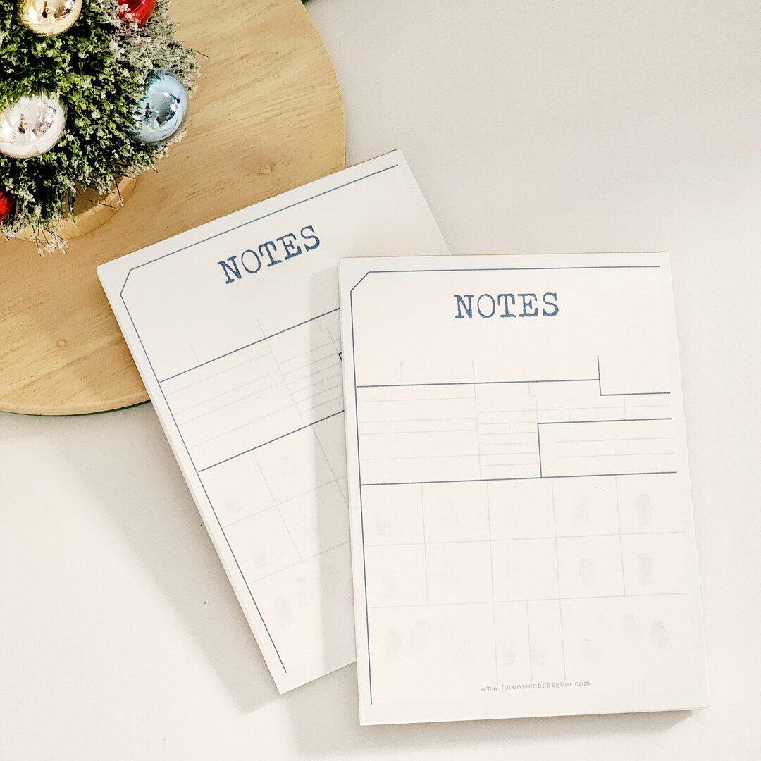 Forensics, Fingerprints, Sketch Pad, Mortuary Science, CSI, Notepads ...