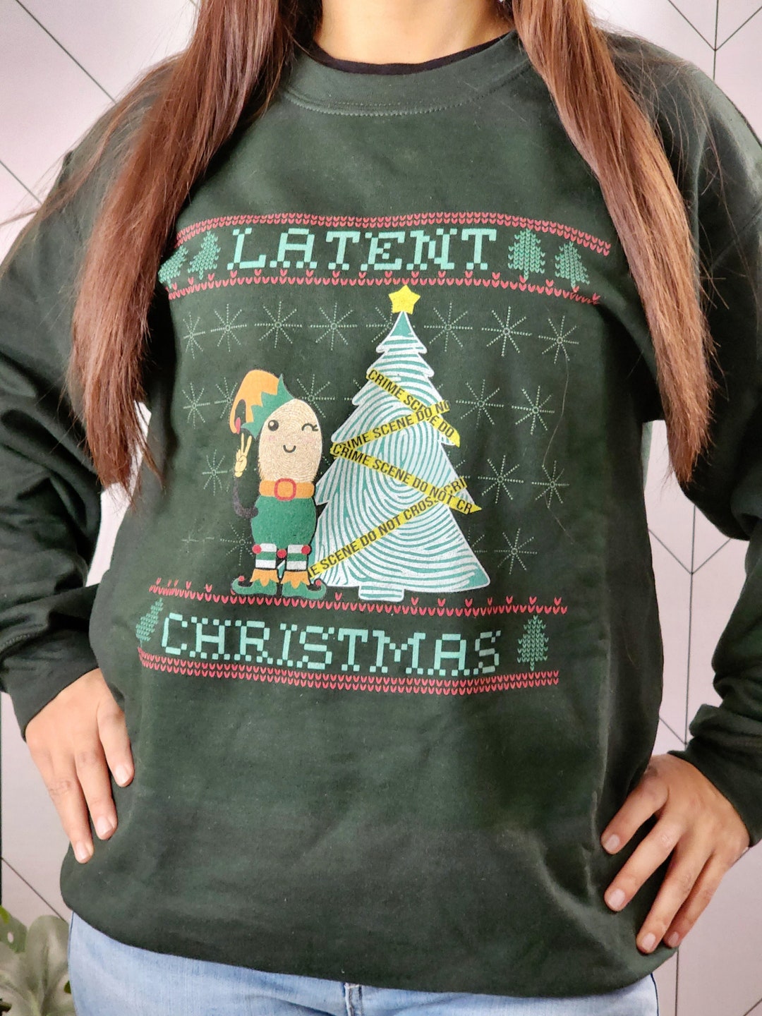 Latent Christmas Sweater, Forensics, CSI, Forensic Science Gifts ...