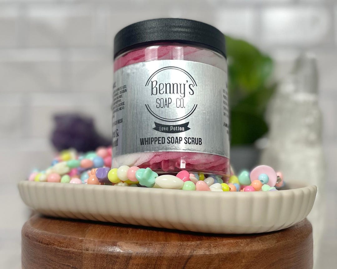 LOVE POTION Whipped Soap Scrub 6oz | Handmade | Sugar Scrub | Sudsy ...