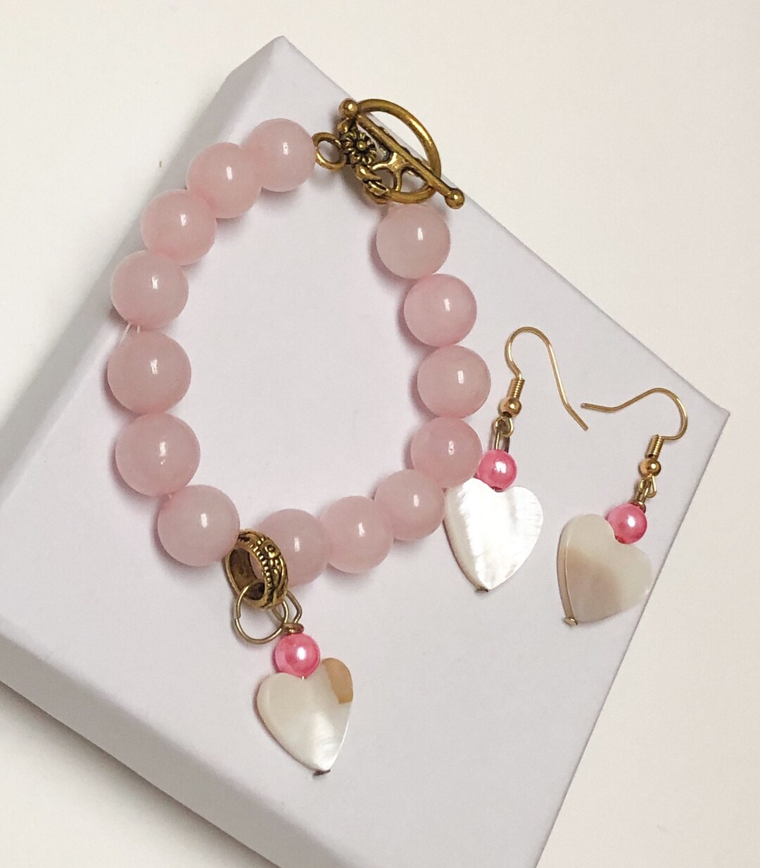 Rose Quartz Love Bracelet, Heart Chakra Healing Bracelet, Attracting ...