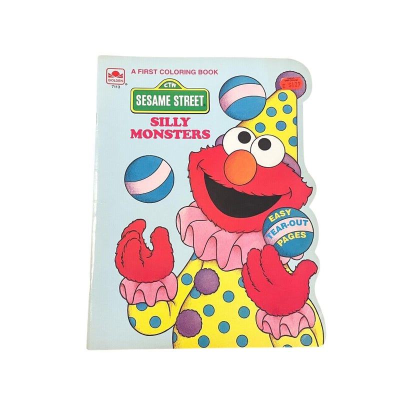 VTG Sesame Street Silly Monsters Golden A First Coloring Book New Old ...