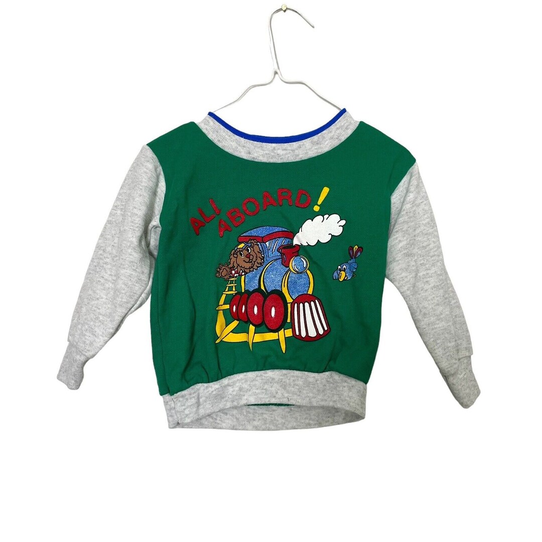Vintage All Aboard Train Baby Toddler LS Shirt- USA Made- Size 2 ...