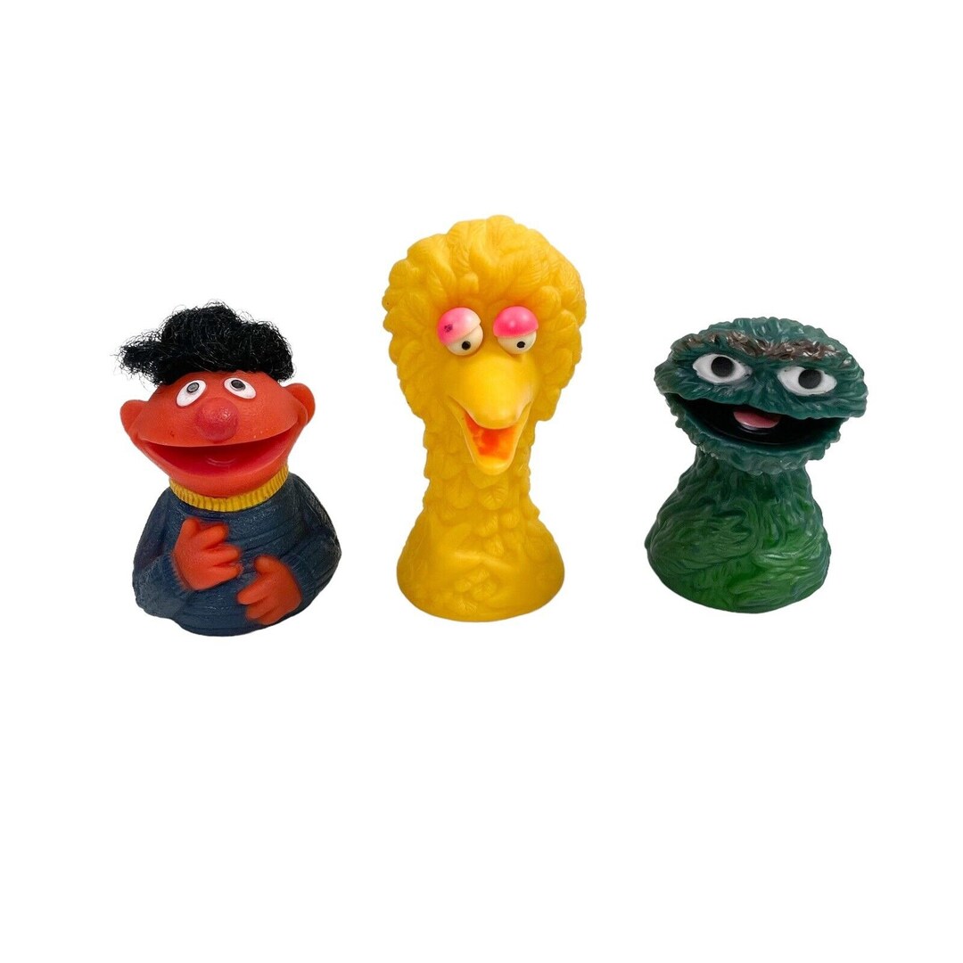 Vintage Sesame Street Muppets Rubber Finger Puppets Oscar - Etsy