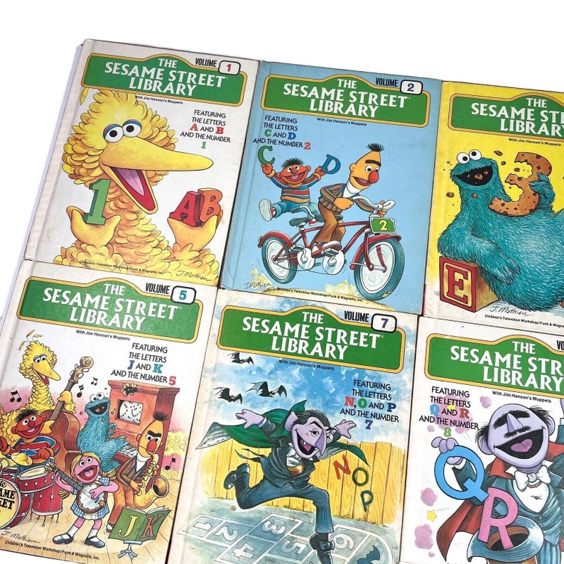 VTG Lot of the Sesame Street Library Books Hardcover Books Missing Book ...
