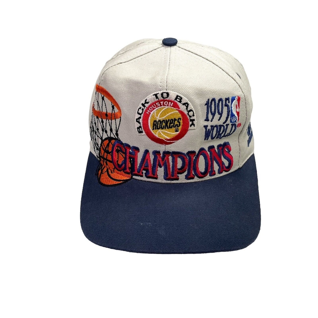 Houston Rockets 1995 NBA World Champions Back to Back Snapback Hat Logo ...