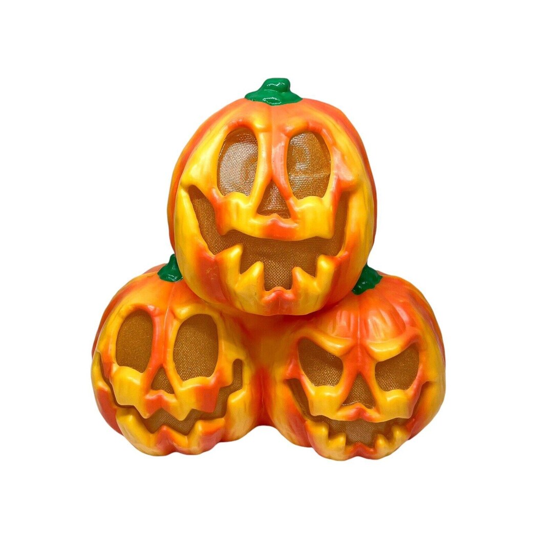 Halloween Musical Light up Trio Jack-o’-lantern “witch Doctor” Blow ...