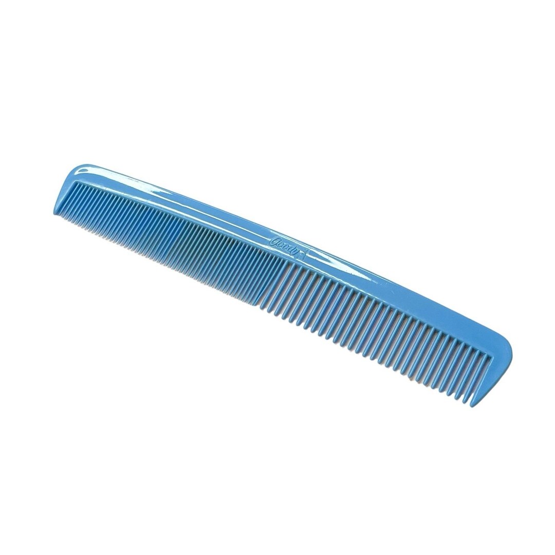 Vintage Goody Dressing Hair Comb Light Blue 7” USA Made Wide & Fine ...