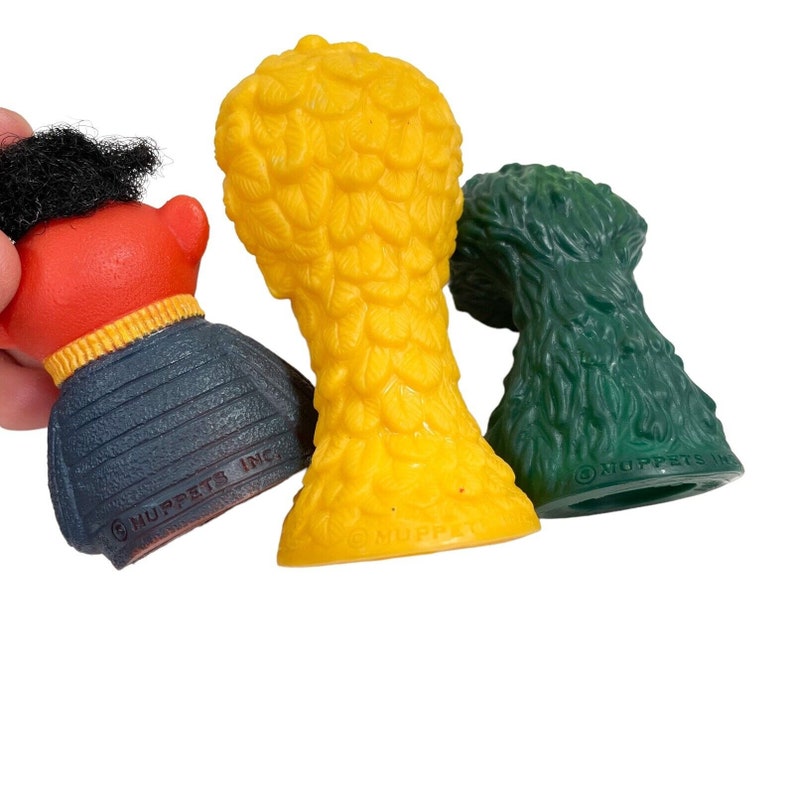 Vintage Sesame Street Muppets Rubber Finger Puppets Oscar - Etsy