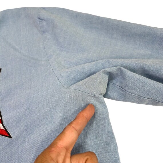 Tom & Jerry Button Down Patriotic Flag Shirt- Embroid… - Gem