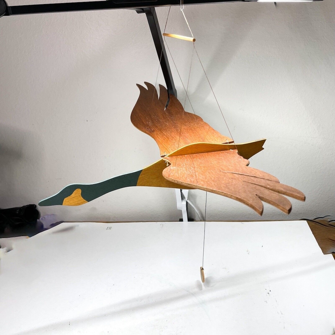 Vintage Wooden Flapping Goose/duck Mobile MCM Decor Vintage Decor ...
