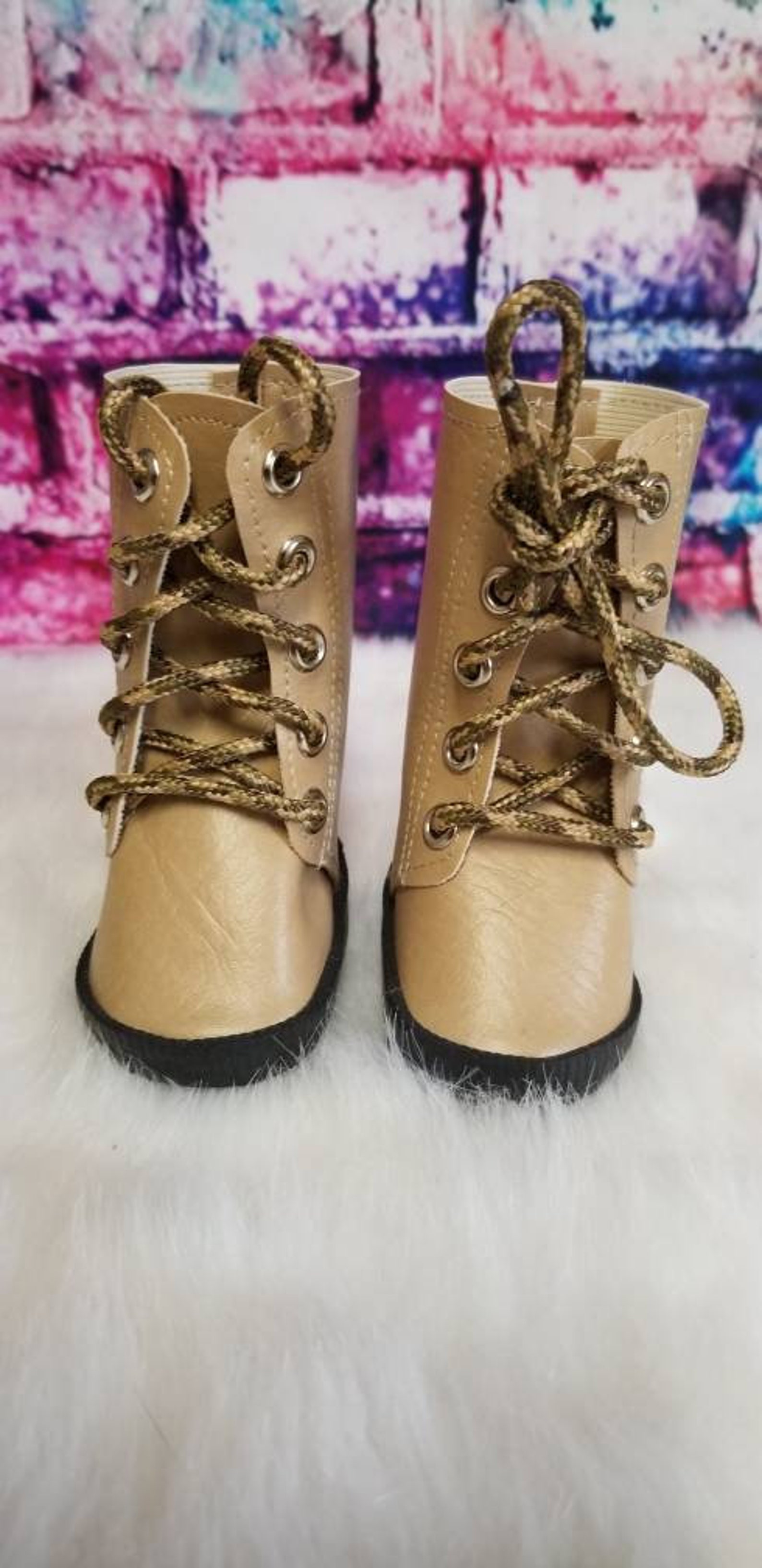 18 Inch Knee High Lace up Boots. Handmade to Fit 18 Inch Dolls | Etsy