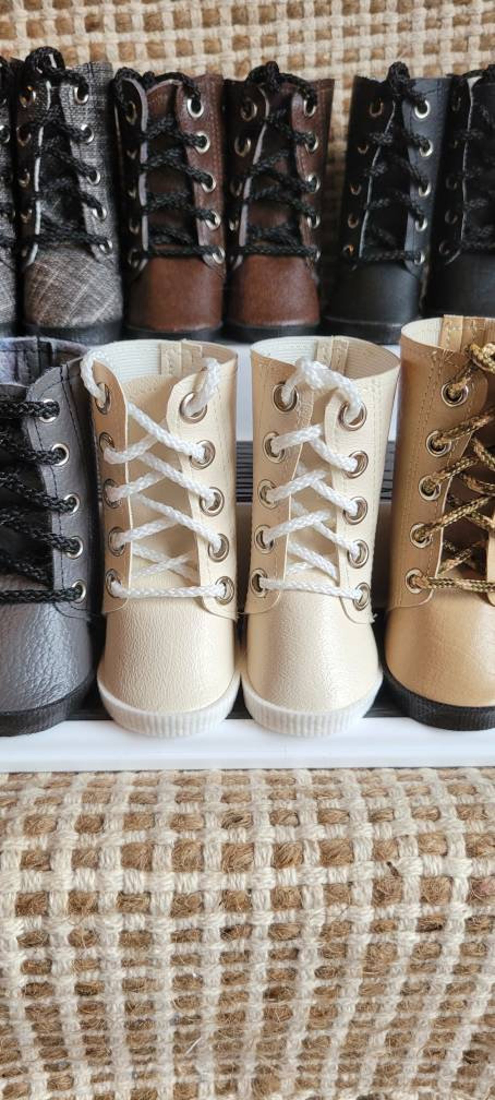 18 Inch Knee High Lace up Boots. Handmade to Fit 18 Inch - Etsy