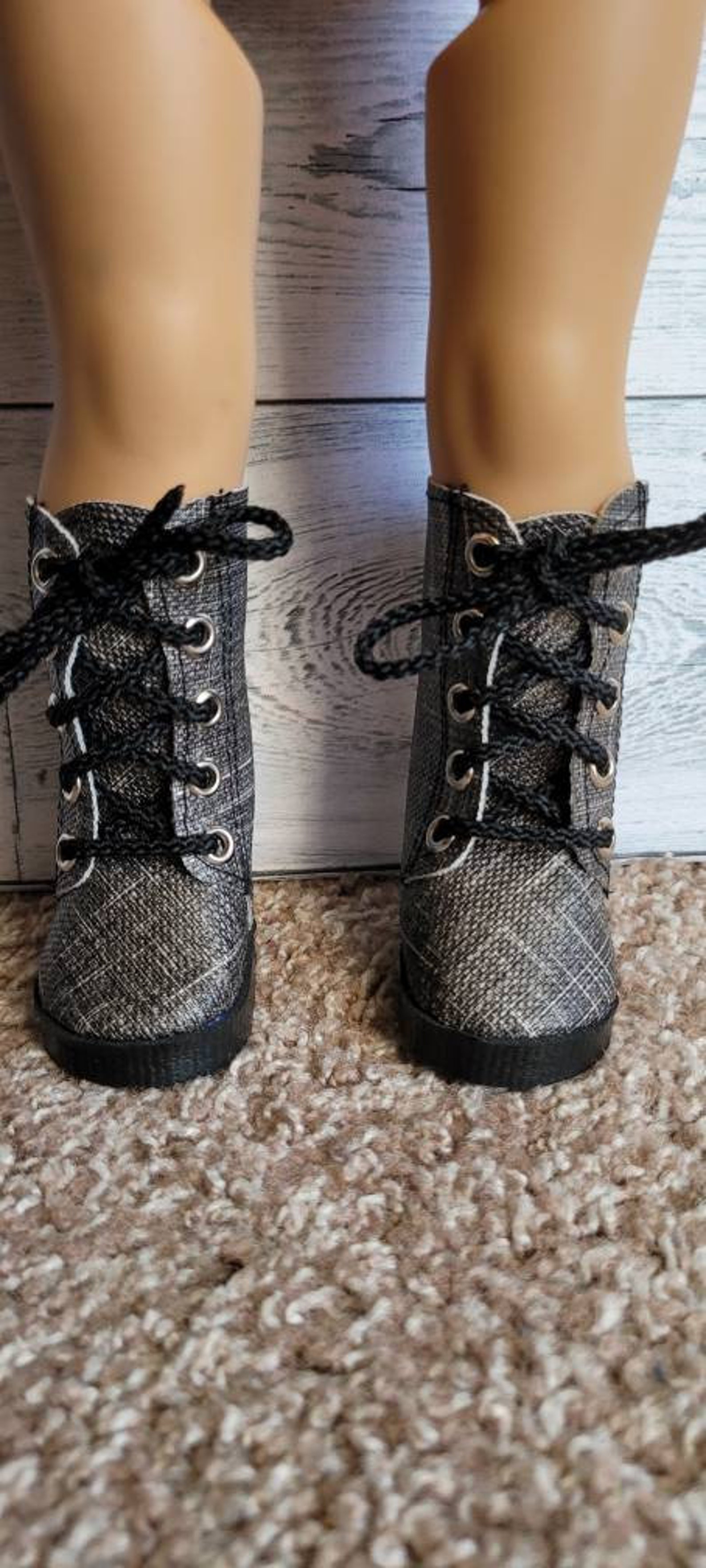 18 Inch Knee High Lace up Boots. Handmade to Fit 18 Inch - Etsy