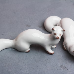 Stoat Figurine Soviet Vintage Porcelain Weasel Statue Easter Table ...