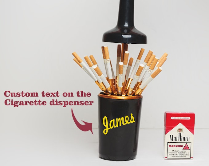 Cigarette Dispenser Holder Box Bottle Vintage Storage Custom Name ...