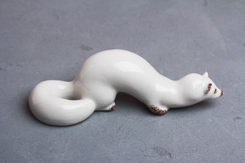 Stoat Figurine Soviet Vintage Porcelain Weasel Statue Easter - Etsy