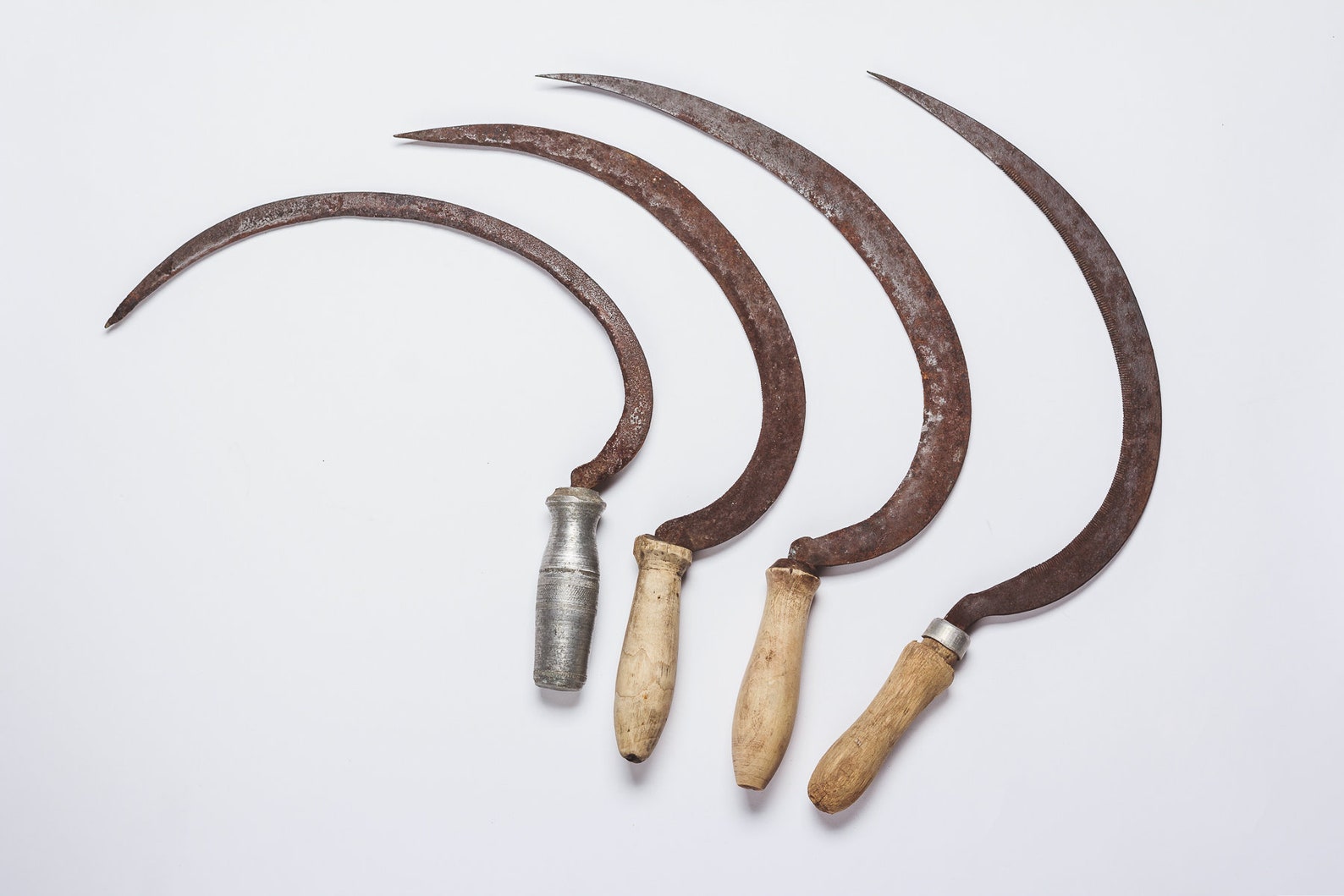 Antique Rusty Metal Sickle Primitive Tool European Country Culture ...