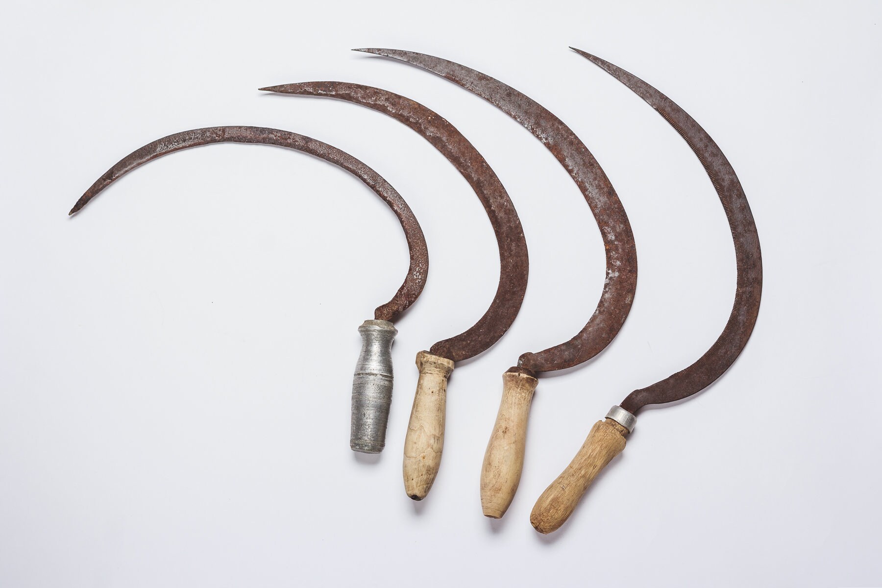 Antique Rusty Metal Sickle Primitive Tool European Country Culture ...
