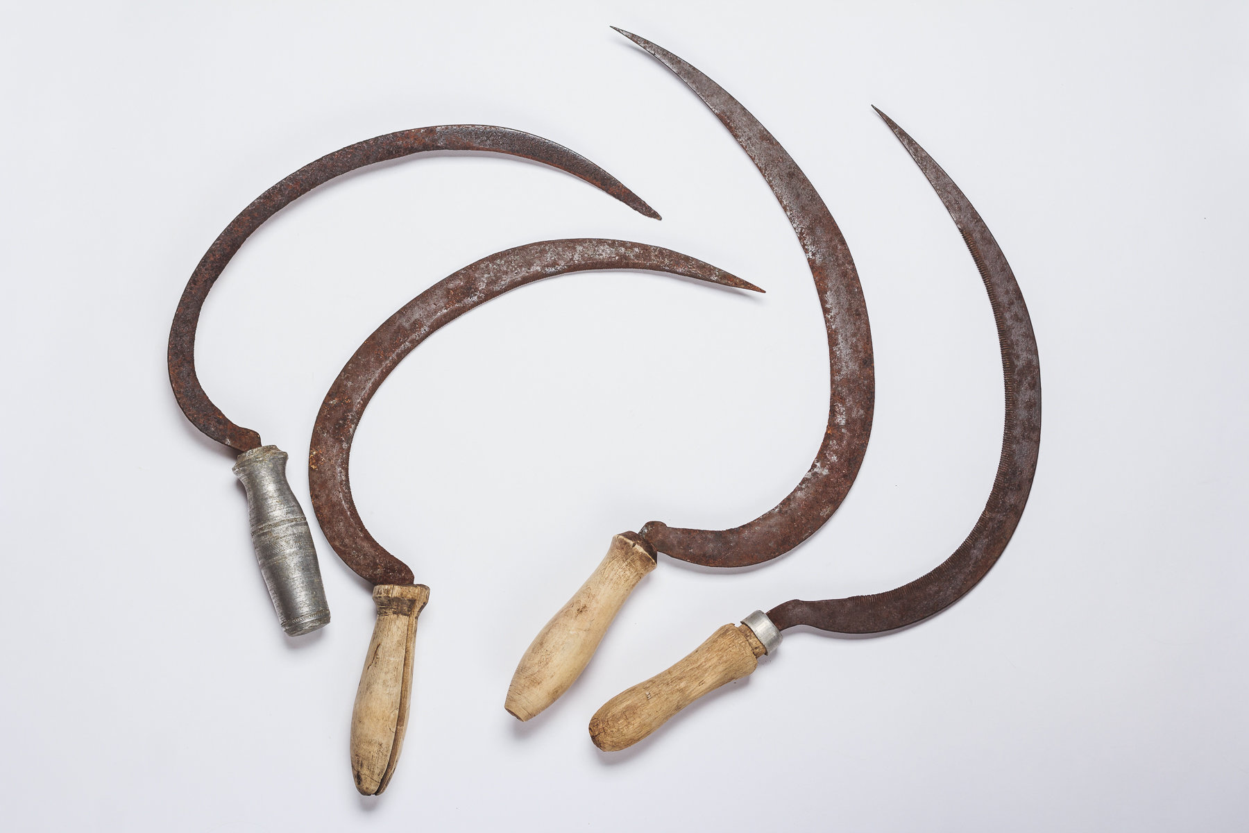 Antique Rusty Metal Sickle Primitive Tool European Country Culture ...