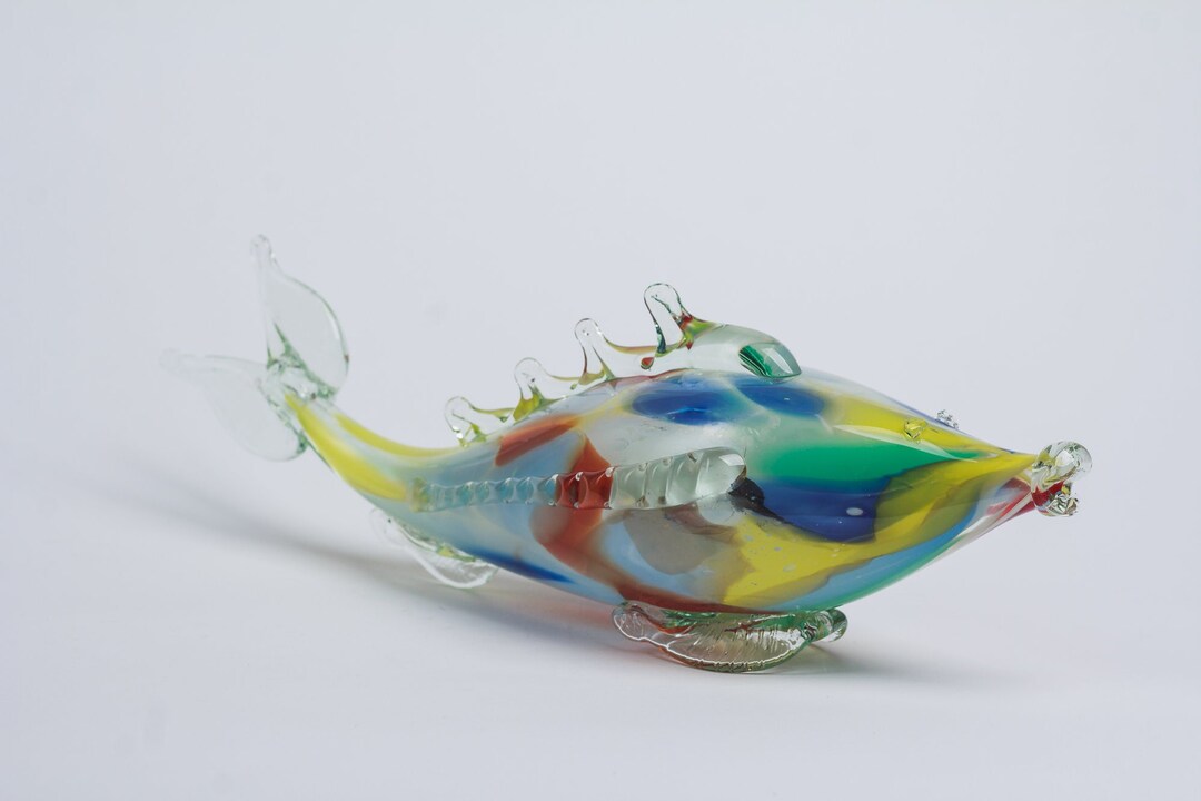 Glass Fish Decanter Rare Ukrainian Blown Murano Glass Art Collectible ...