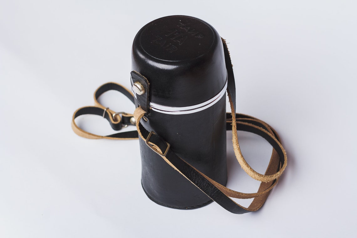 Vintage Black Leather Case Thermos Hunting Tamron Nikon Nikkor - Etsy