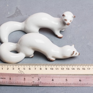 Stoat Figurine Soviet Vintage Porcelain Weasel Statue Easter Table ...