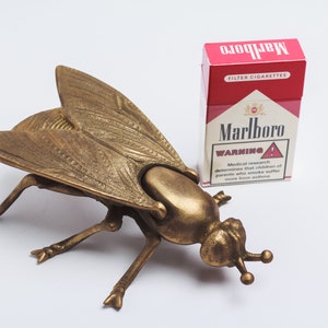 Vintage Tobacciana Ashtray Brass Smoke Decor Fly Insect Wasp Hollywood ...