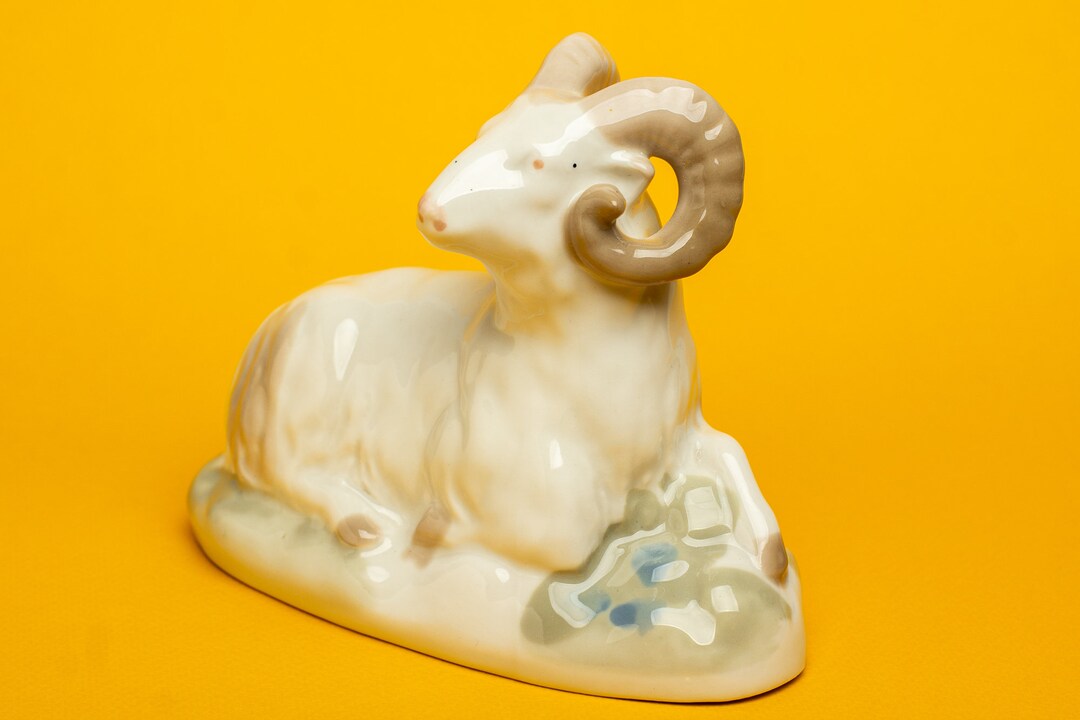 Sheep Figurine Soviet Vintage Xmas Christmas Gift Mini Animal Statue ...