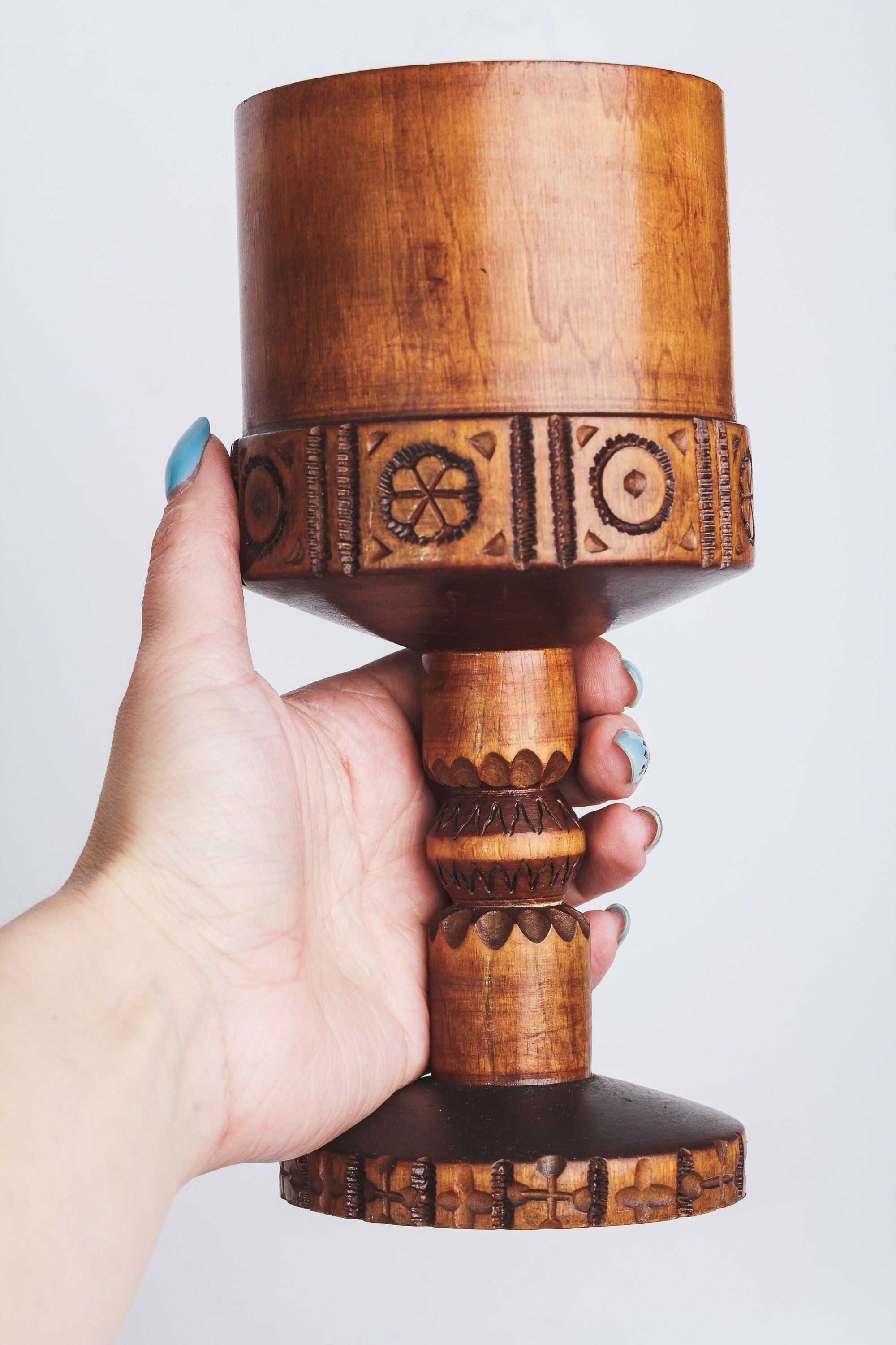 Large Wood Goblet Game of Thrones Goblet Medieval Vintage High | Etsy