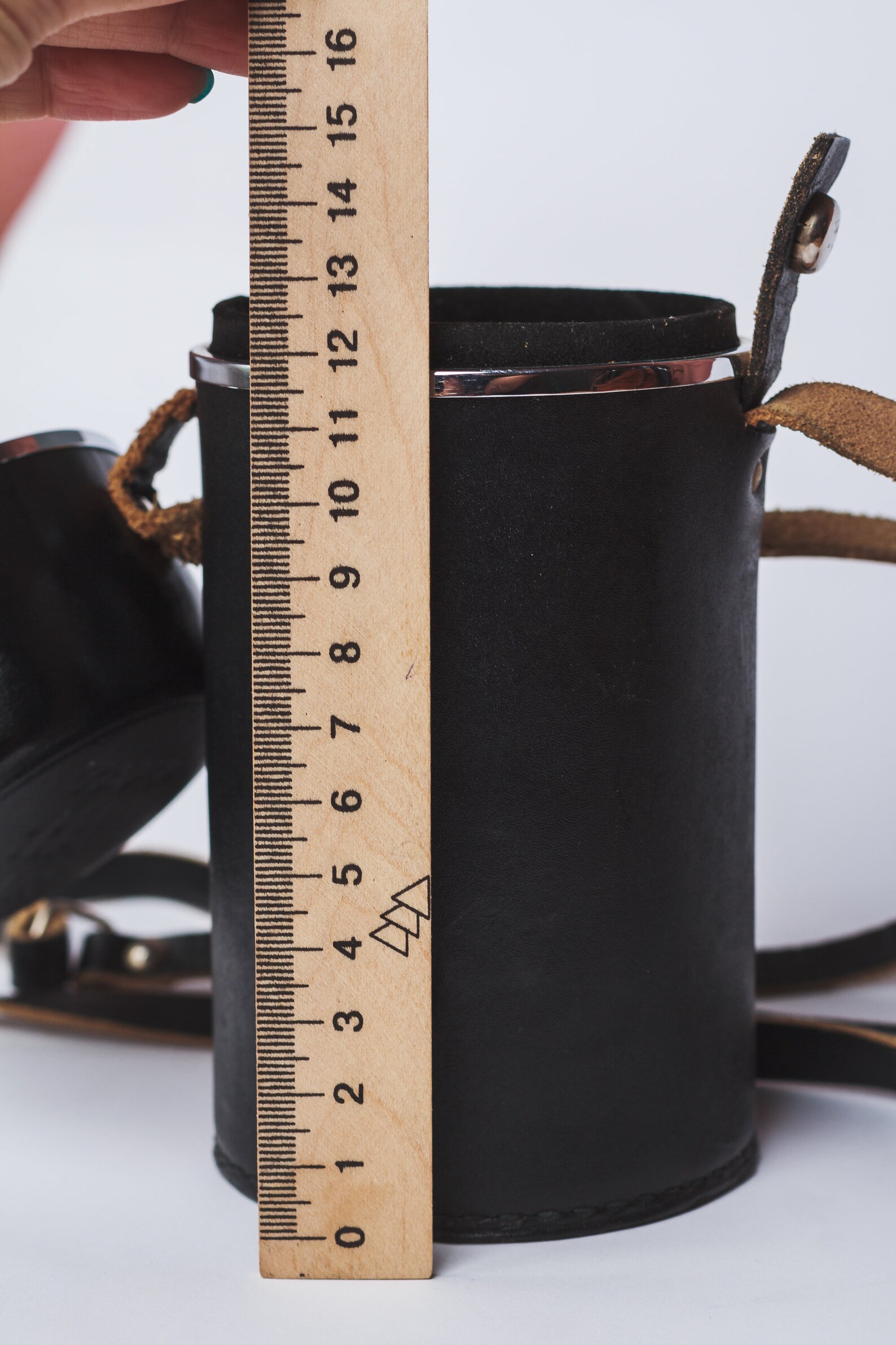 Vintage black leather case Thermos Hunting Tamron Nikon Nikkor | Etsy