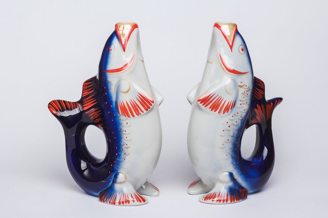Fish Decanter Drinking Set Porcelain Fish Carafe Vodka Whiskey Shot ...