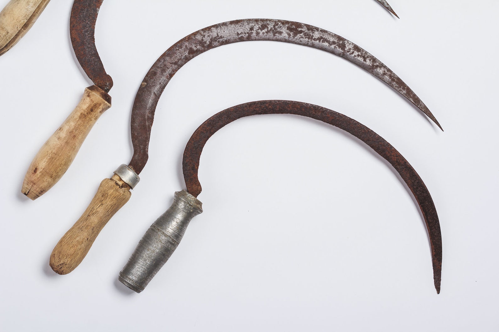 Antique Rusty Metal Sickle Primitive Tool European Country Culture ...